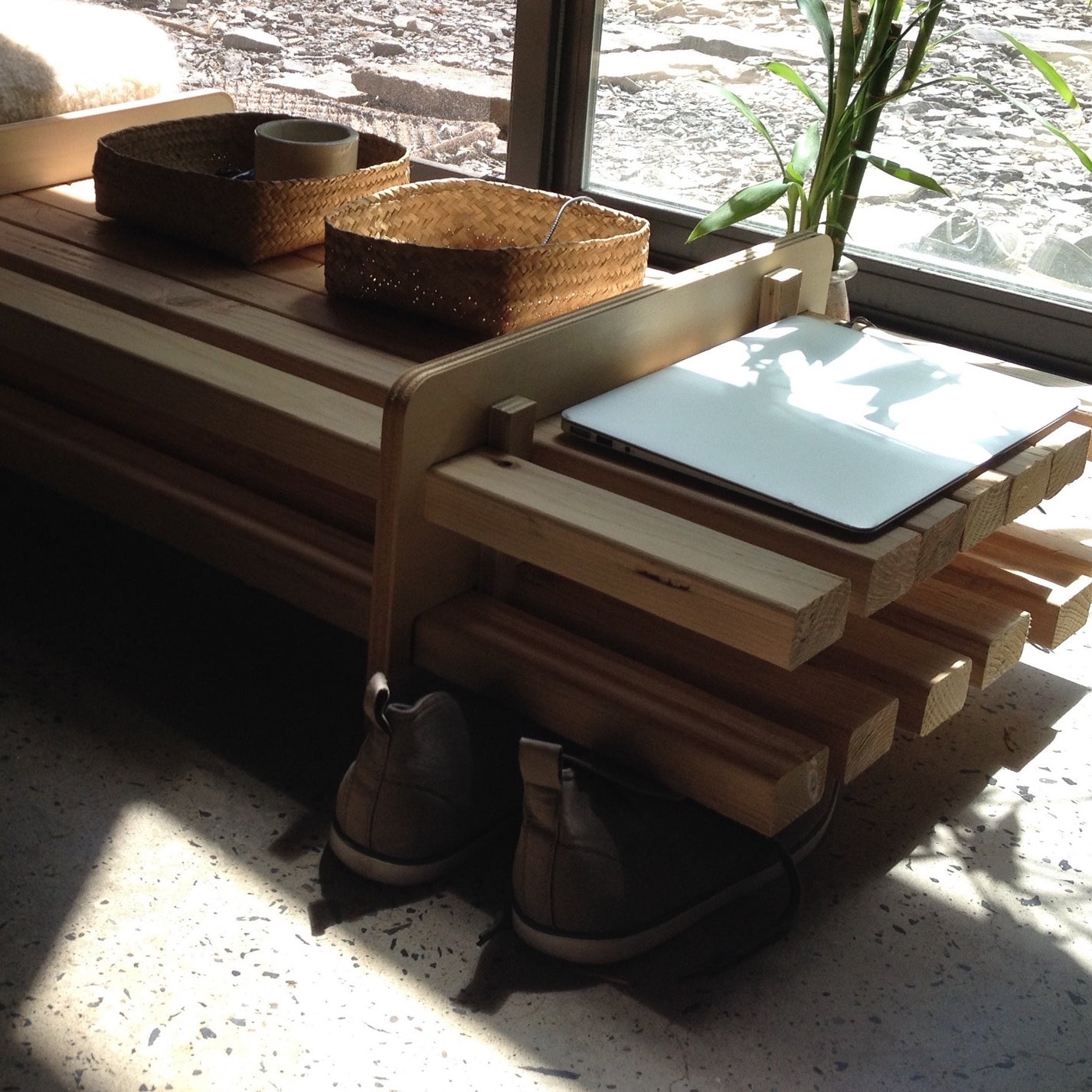 DIY Low Bench Kit. Let's get organized. – Open Your Eyes Bedding